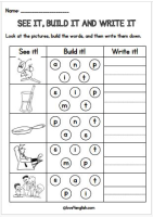 See it, Build it, and Write it-CVC words